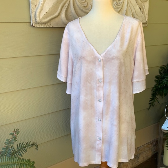 Dear John Tops Dear John Flutter Sleeve Blouse Poshmark